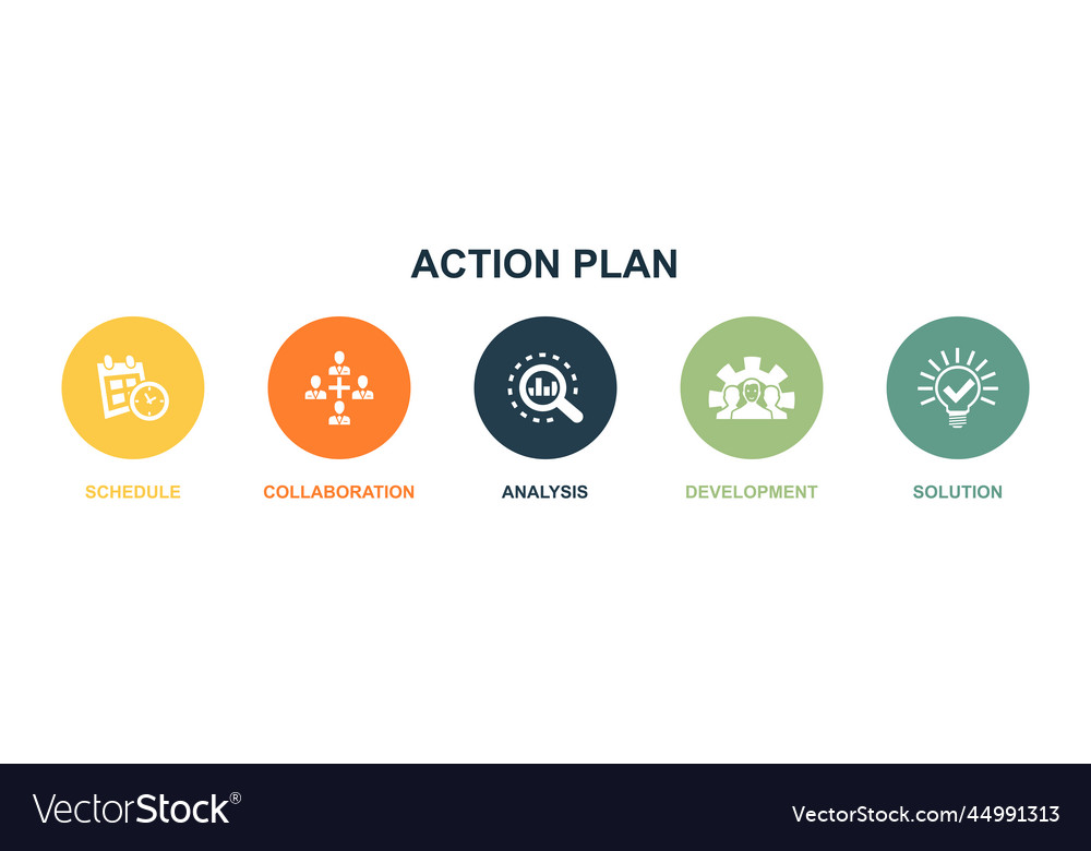 Schedule collaboration analysis development Vector Image Schedule collaboration analysis development Vector Image