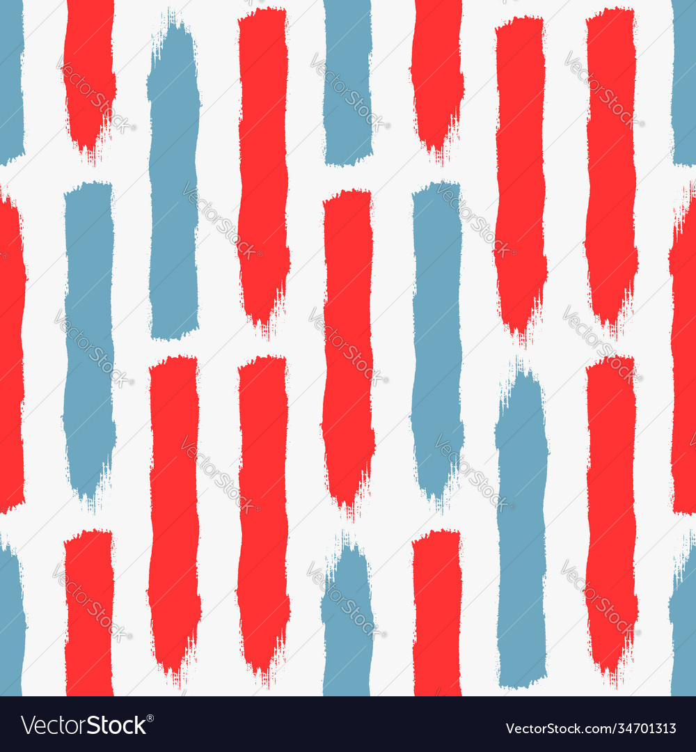 Seamless pattern with colored vertical brush Vector Image