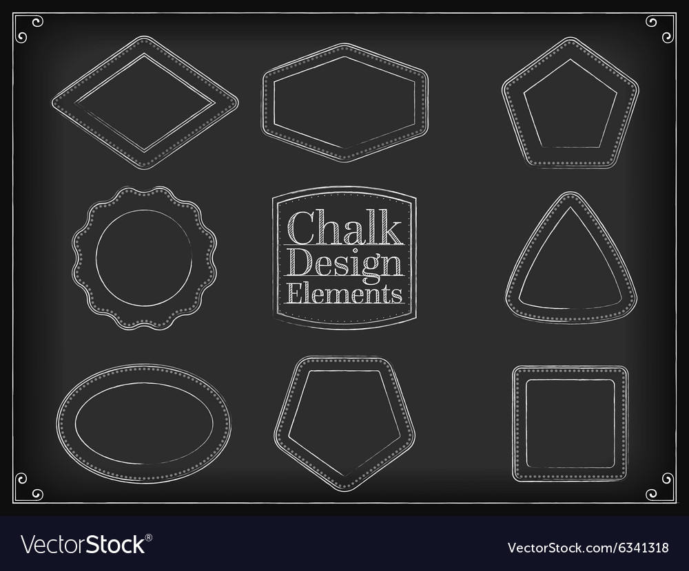 Chalk design elements Royalty Free Vector Image