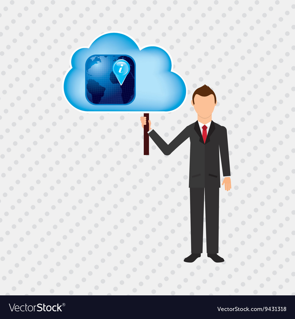 Cloud computing design Royalty Free Vector Image