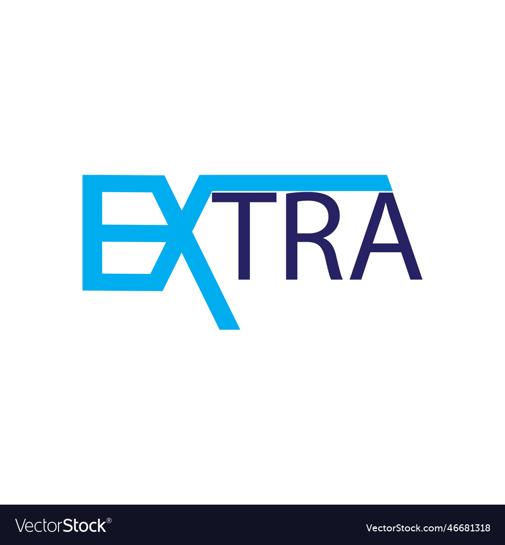 Extra logo Royalty Free Vector Image - VectorStock