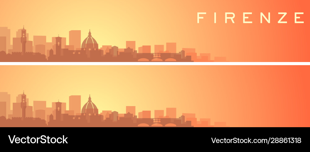 Florence beautiful skyline scenery banner Vector Image