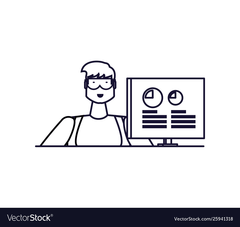 Isolated avatar professional worker design Vector Image