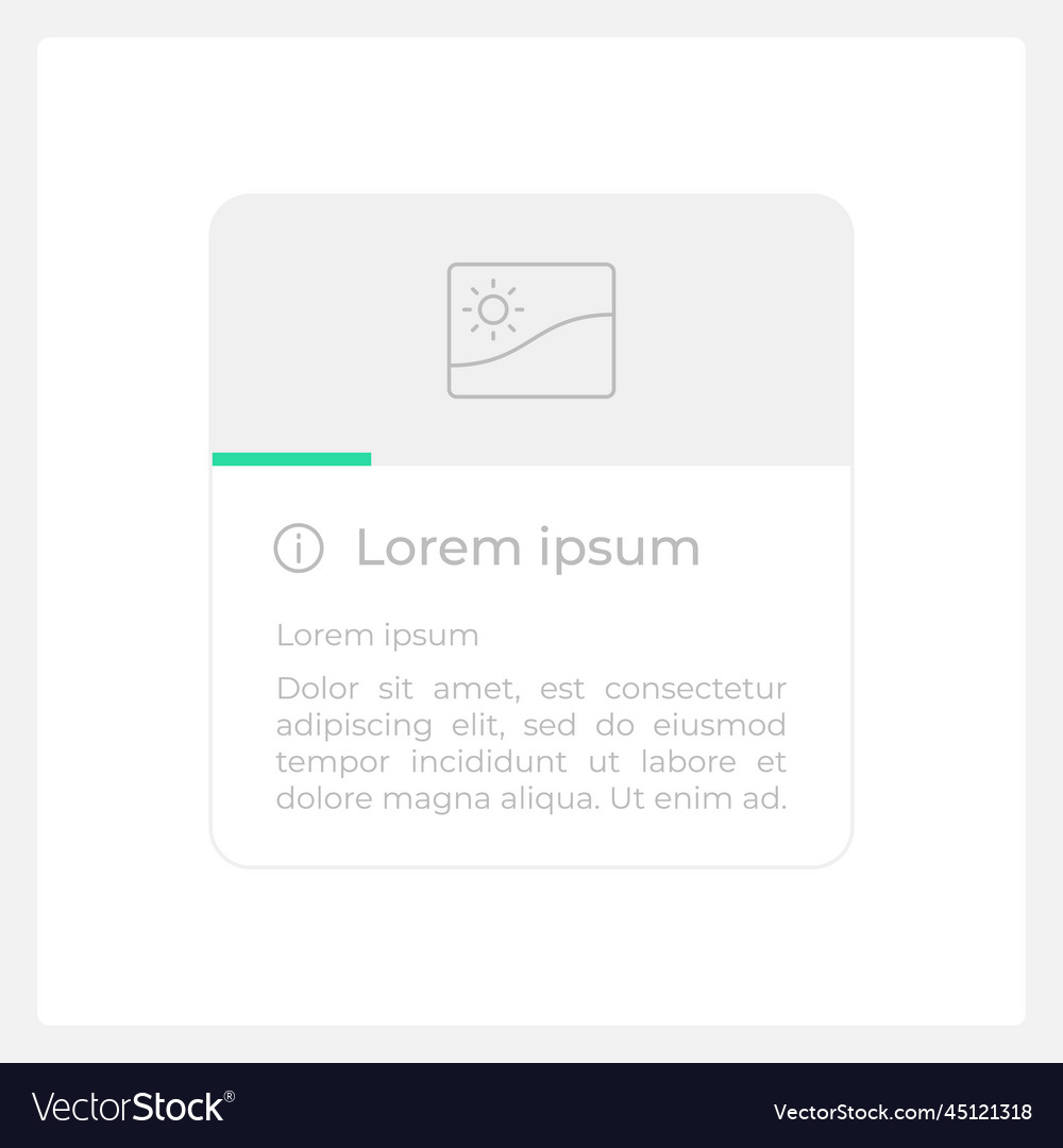 Picture Information Ui Element Template Royalty Free Vector