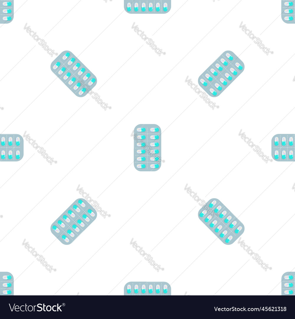 Pill pack pattern seamless Royalty Free Vector Image