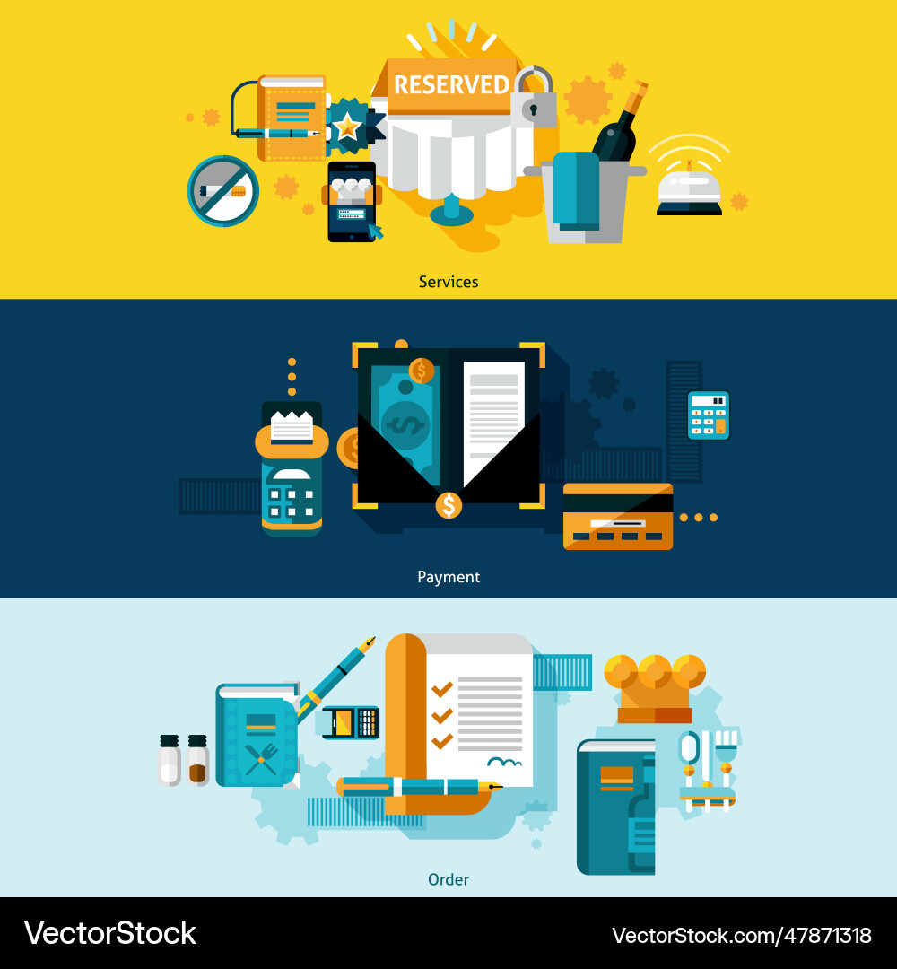 Restaurant service banner restaurant service Vector Image