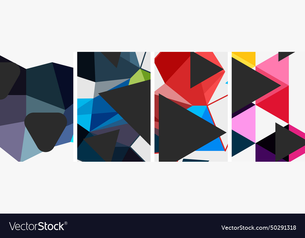 Triangle geometric abstract backgrounds Royalty Free Vector