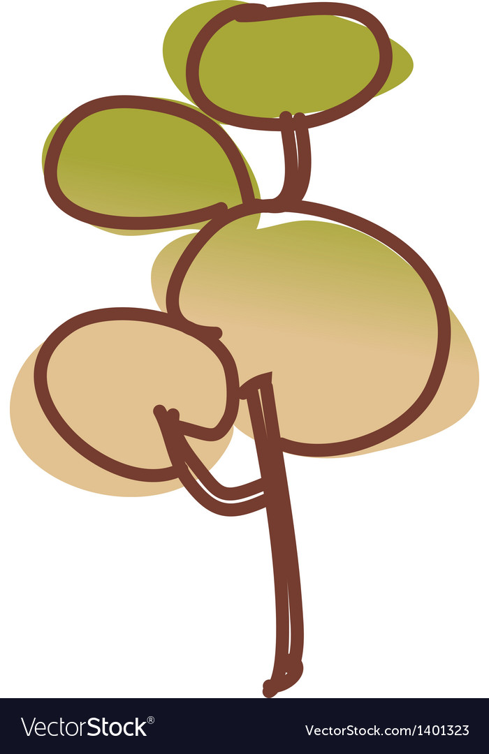 A growing tree Royalty Free Vector Image - VectorStock