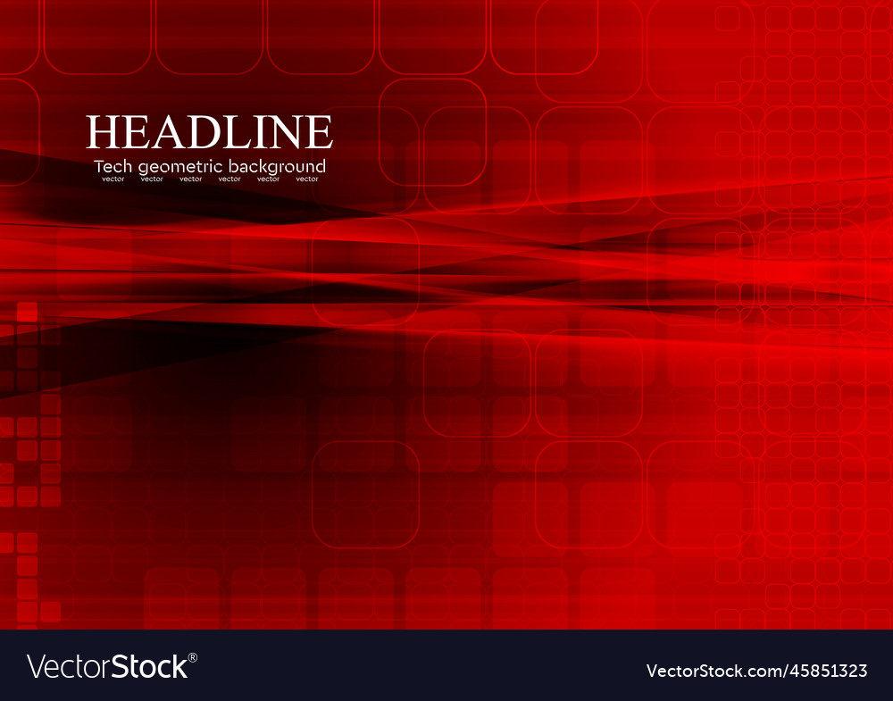 Bright Red Tech Abstract Background Royalty Free Vector