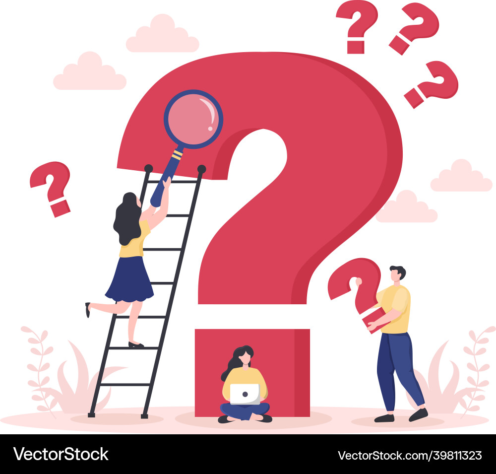 Faq or frequently asked questions for website Vector Image