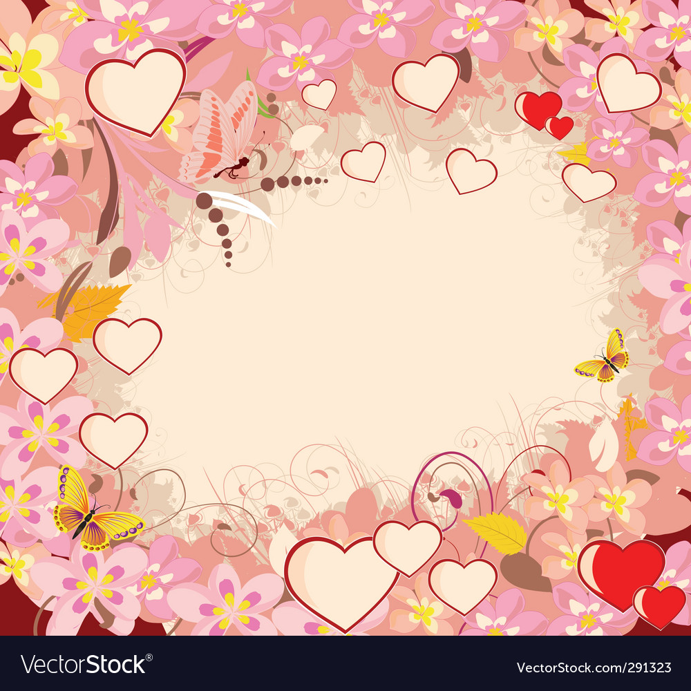 Flower frame Royalty Free Vector Image - VectorStock