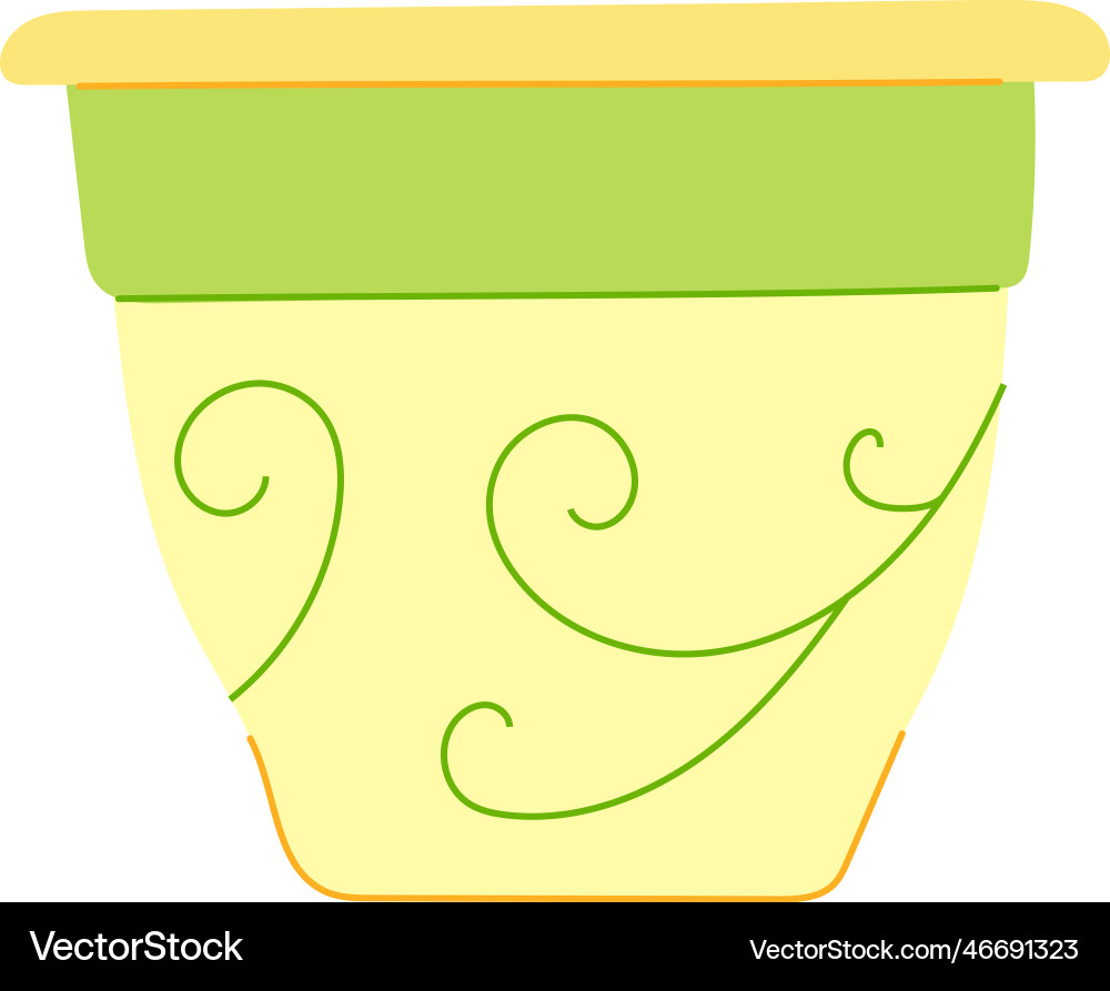 Garden flower pot cartoon Royalty Free Vector Image