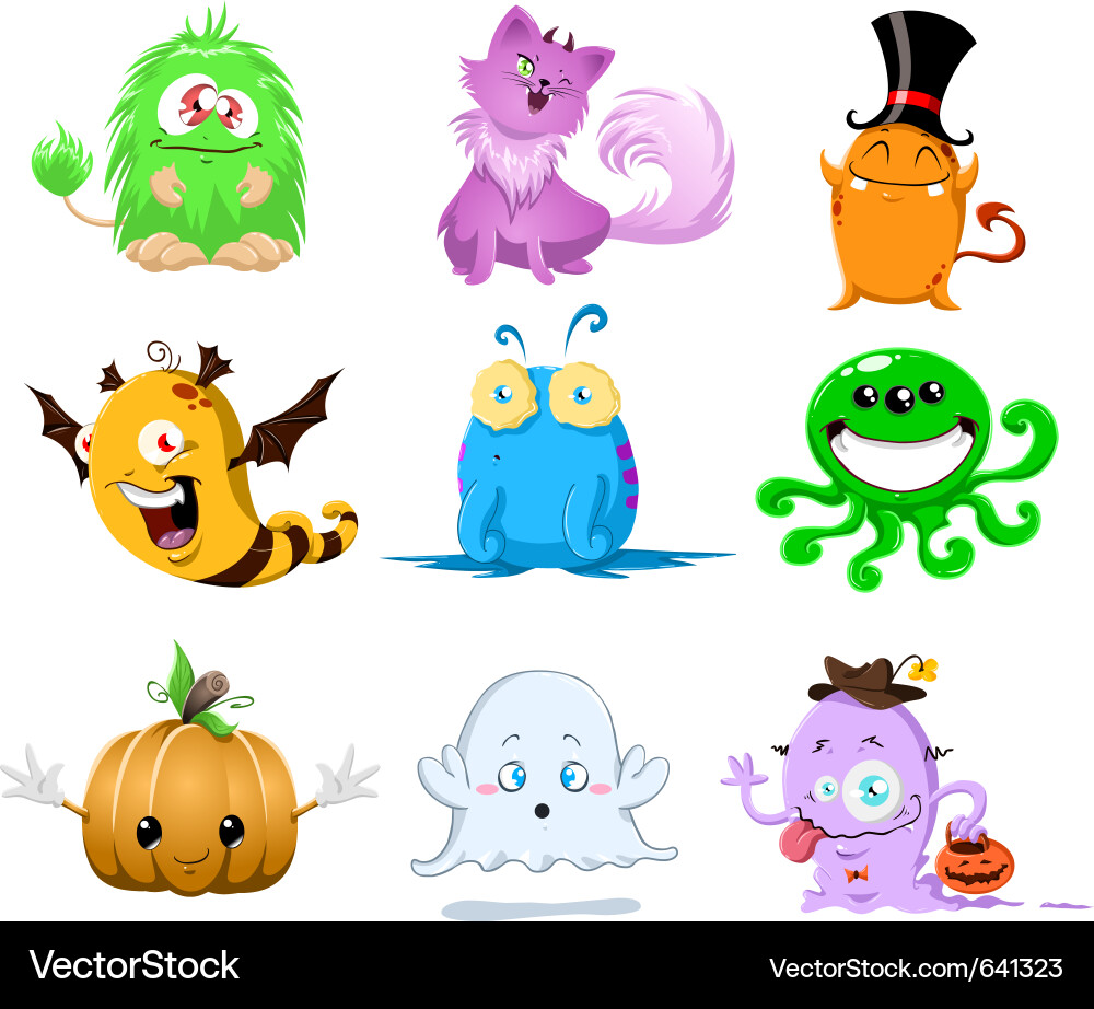 Halloween pack Royalty Free Vector Image - VectorStock