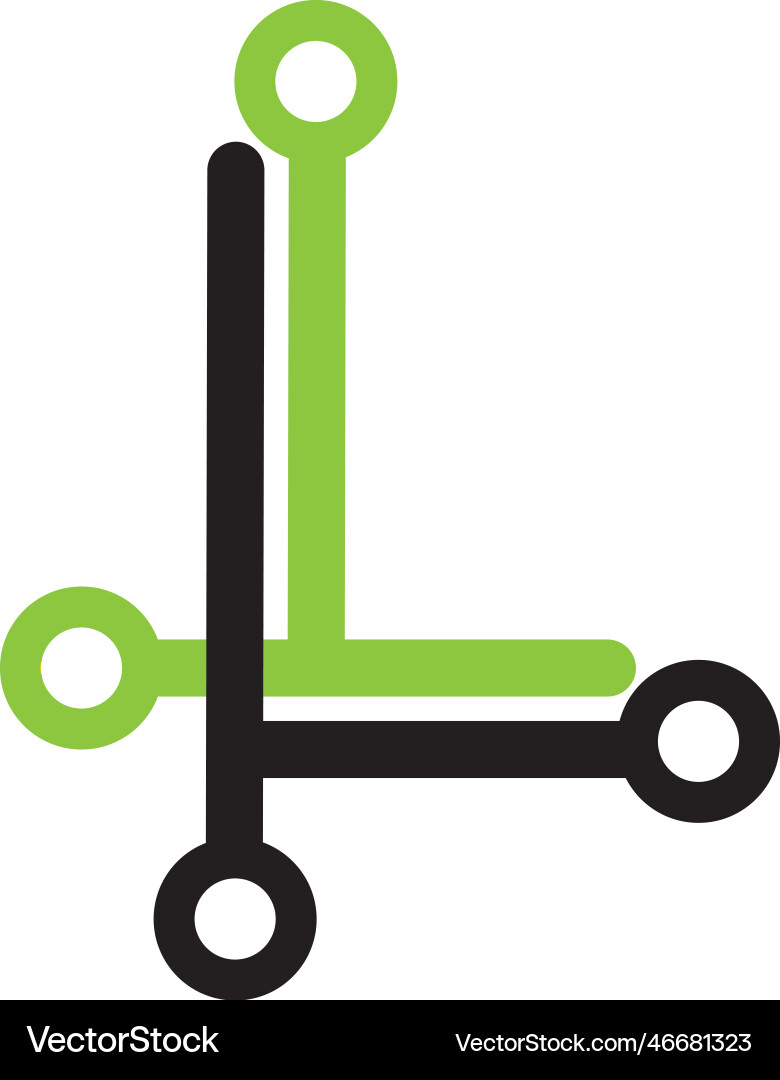 Initial l technology logo Royalty Free Vector Image