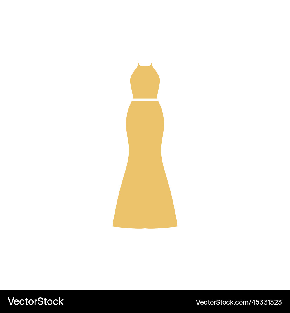 Long dress icon logo Royalty Free Vector Image