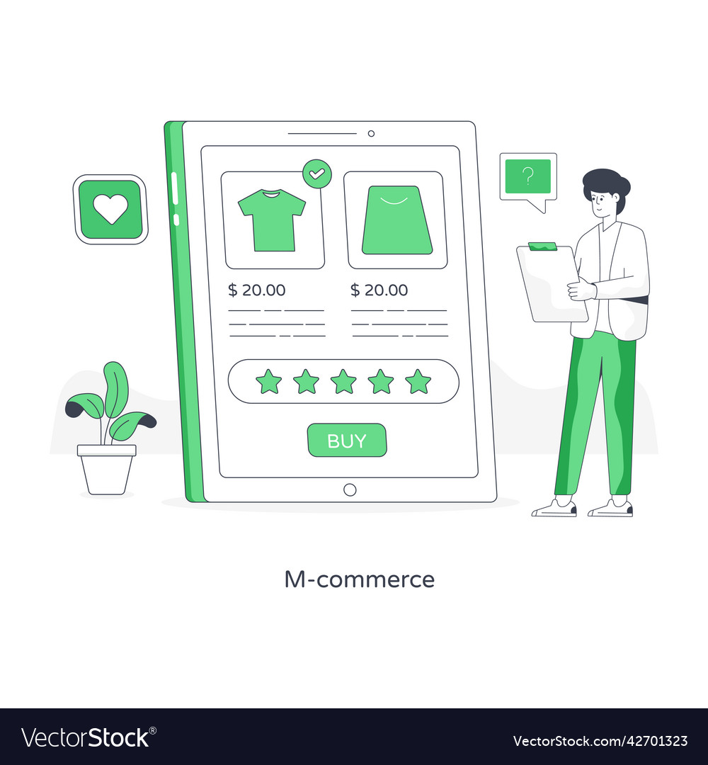 M-commerce Royalty Free Vector Image - VectorStock