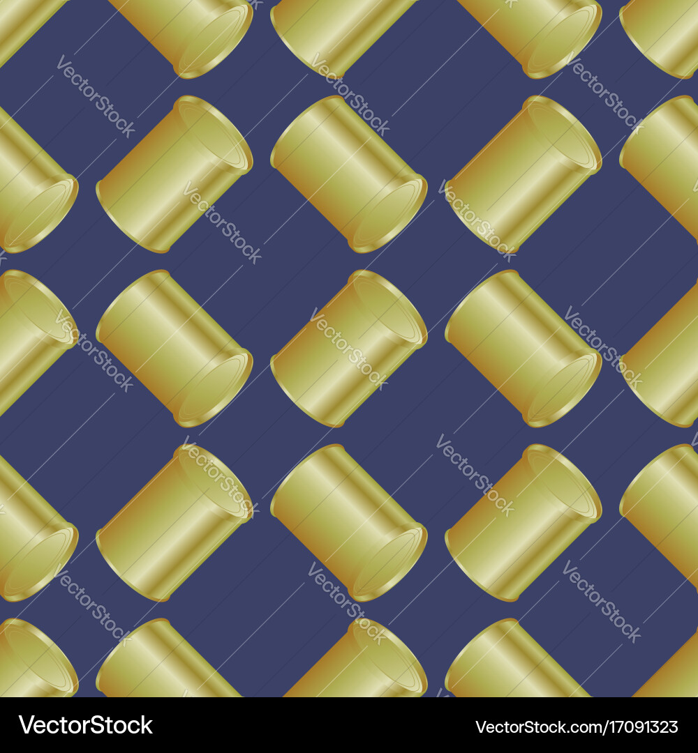 Metal cans seamless pattern Royalty Free Vector Image