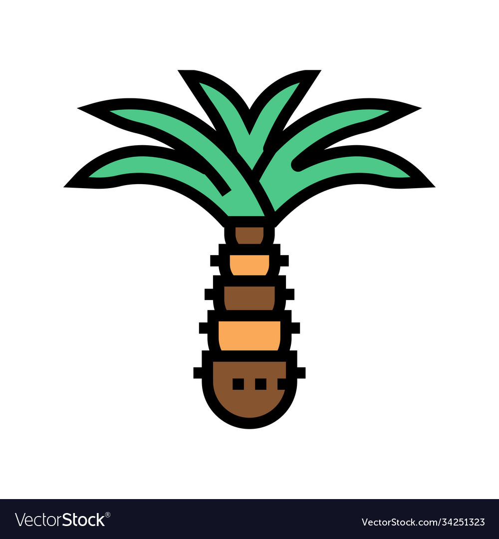 Palm tree color icon Royalty Free Vector Image Palm tree color icon Royalty Free Vector Image