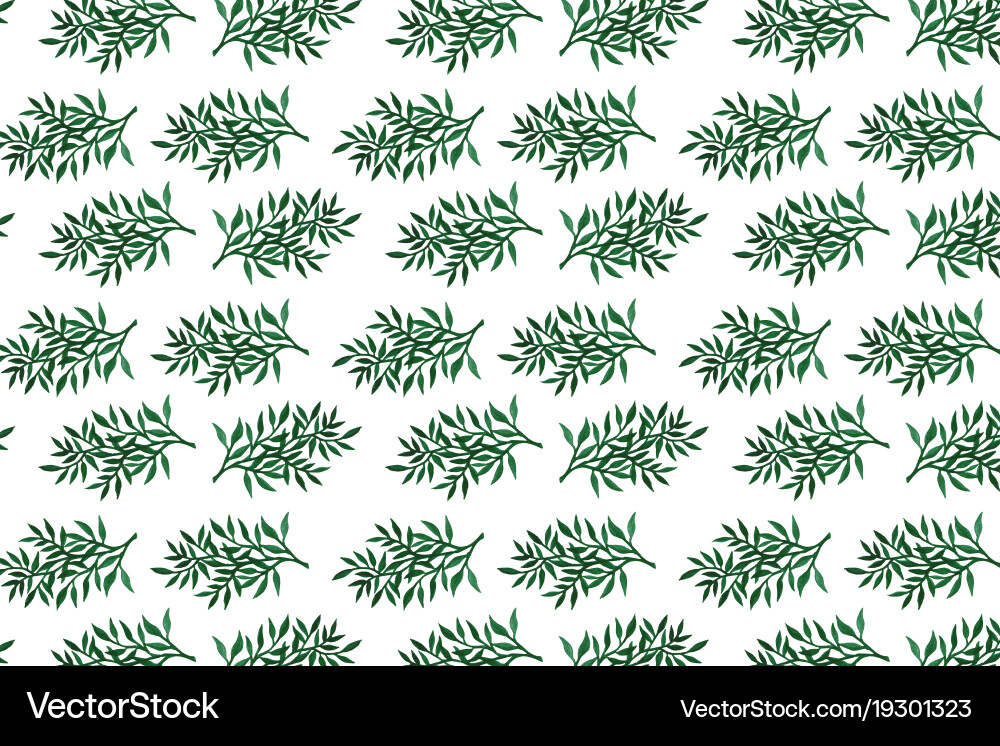 Seamless pattern with watercolor leaves Royalty Free Vector