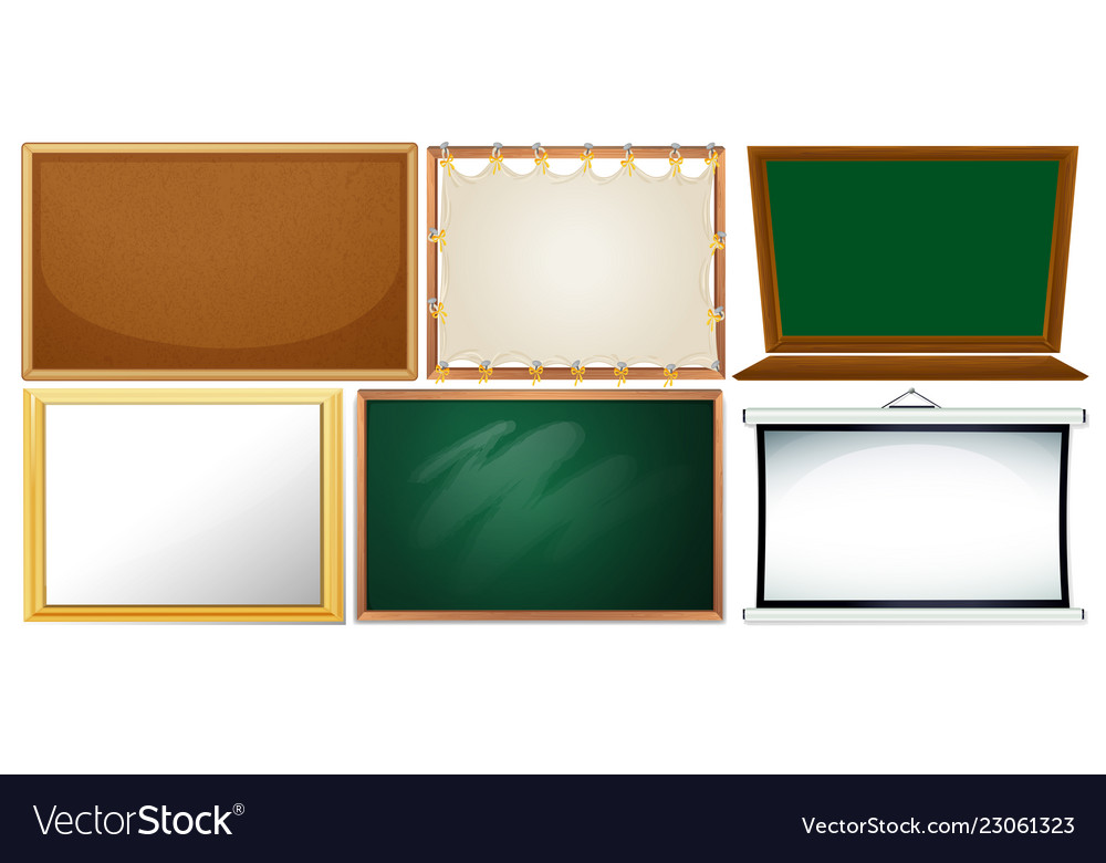 Set different board Royalty Free Vector Image - VectorStock