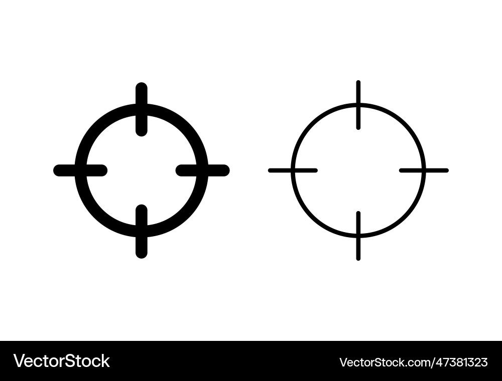 Target icon set goal icon target marketing icon Vector Image