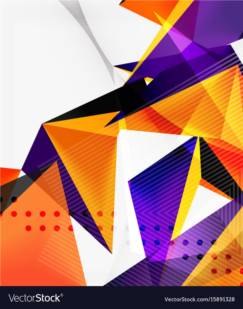 3d triangles geometric Royalty Free Vector Image