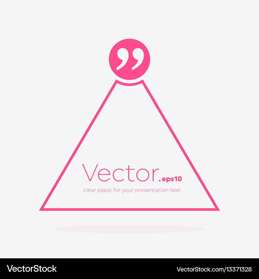 Abstract concept empty speech square quote Vector Image