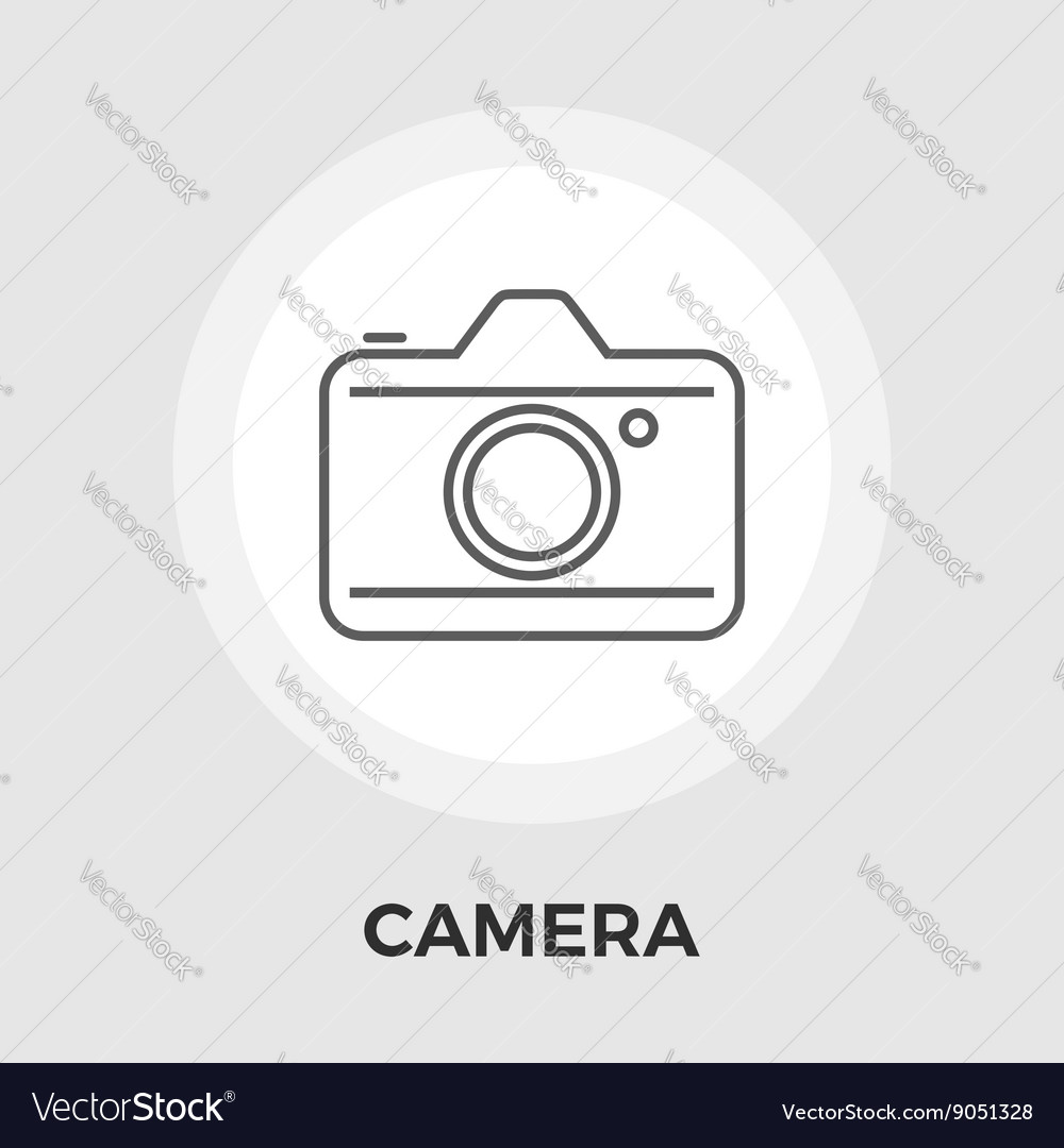Camera flat icon Royalty Free Vector Image - VectorStock