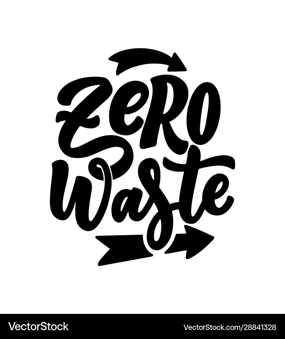 Lettering slogan about waste recycling Royalty Free Vector