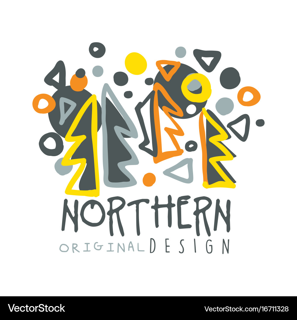 Northern logo template original design badge Vector Image