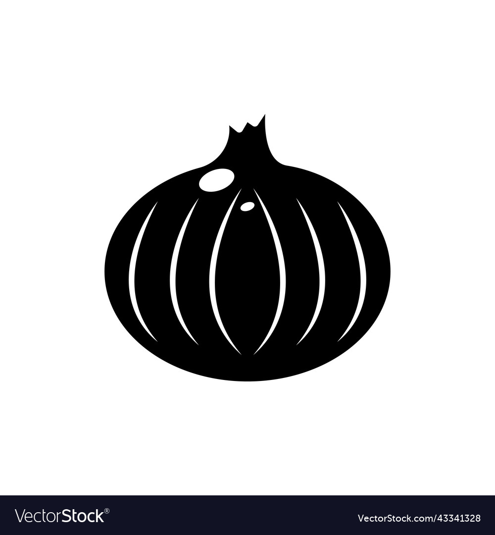 Onion vegetable icon solid black eps 10 Royalty Free Vector