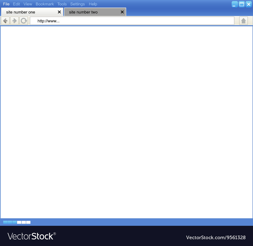 Opened browser window template Royalty Free Vector Image