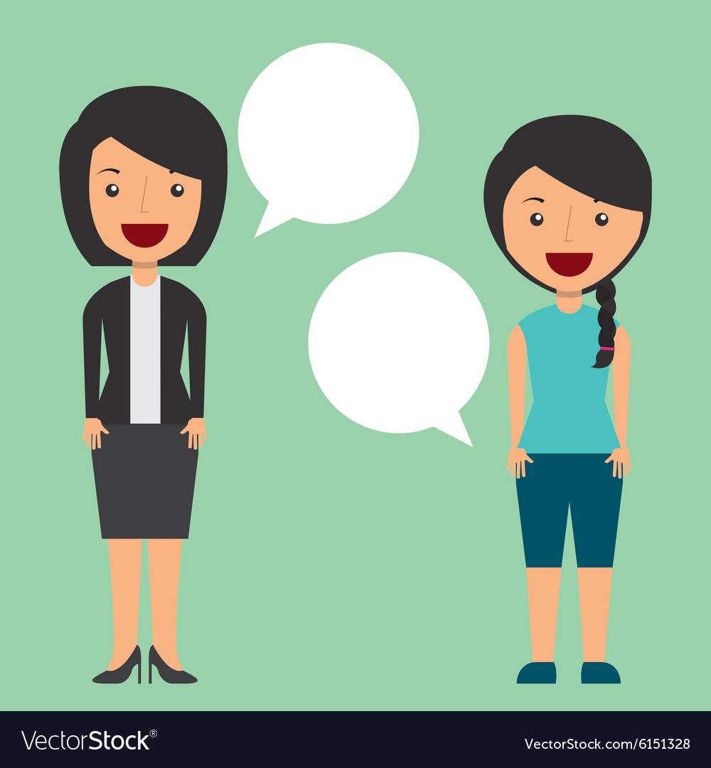 People talking Royalty Free Vector Image - VectorStock