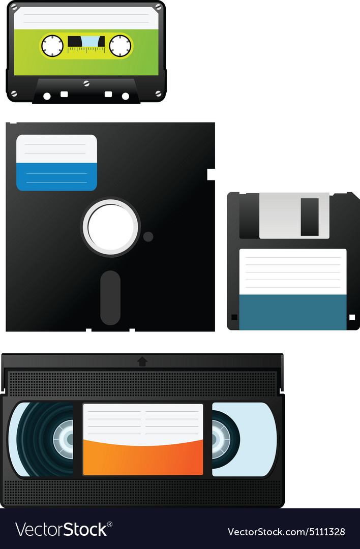 Retro data storage Royalty Free Vector Image - VectorStock