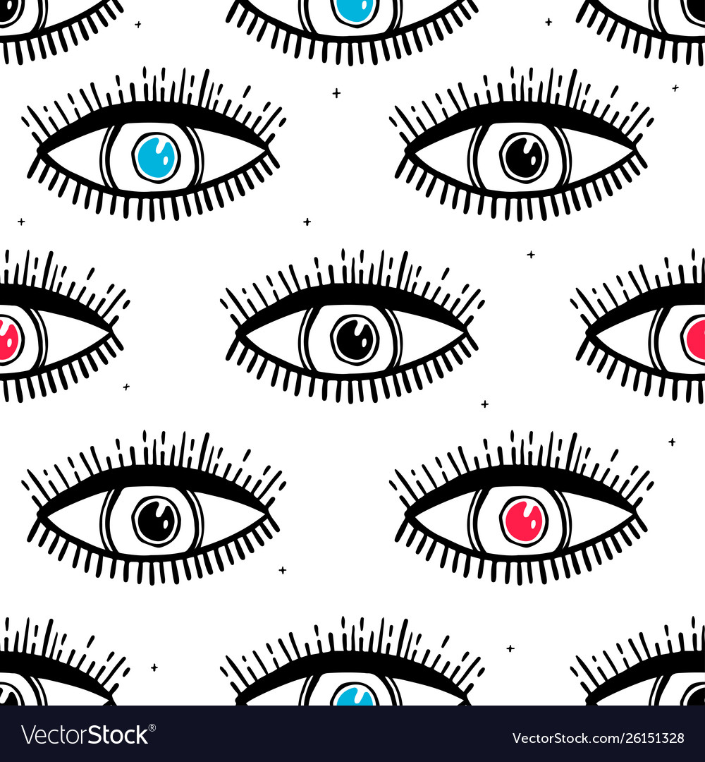 Seamless pattern with magical pattern mystical Vector Image