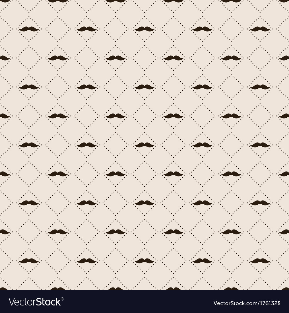 Seamless pattern with mustache Royalty Free Vector Image