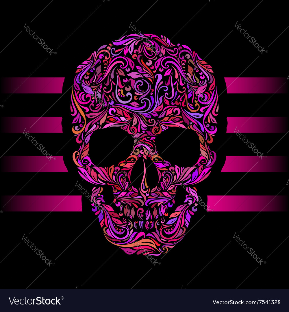 Skull pattern Royalty Free Vector Image - VectorStock