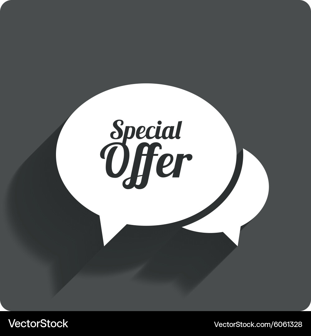 Speech bubble special offer icon sale symbol Vector Image