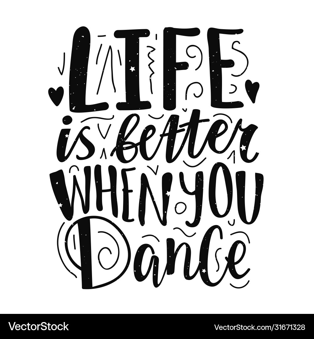 Typography poster with lettering quote - life Vector Image
