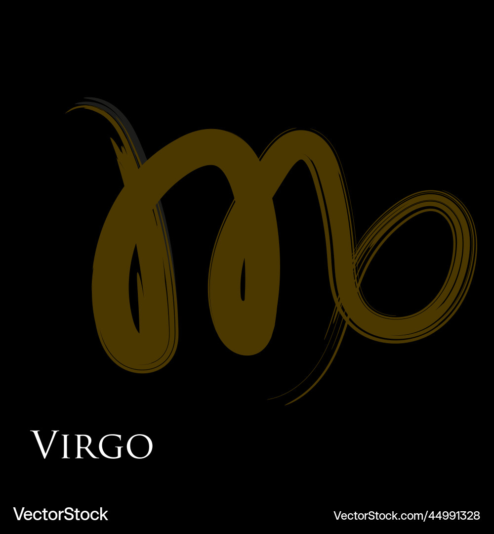 Virgo zodiac symbol isolated on white background Vector Image