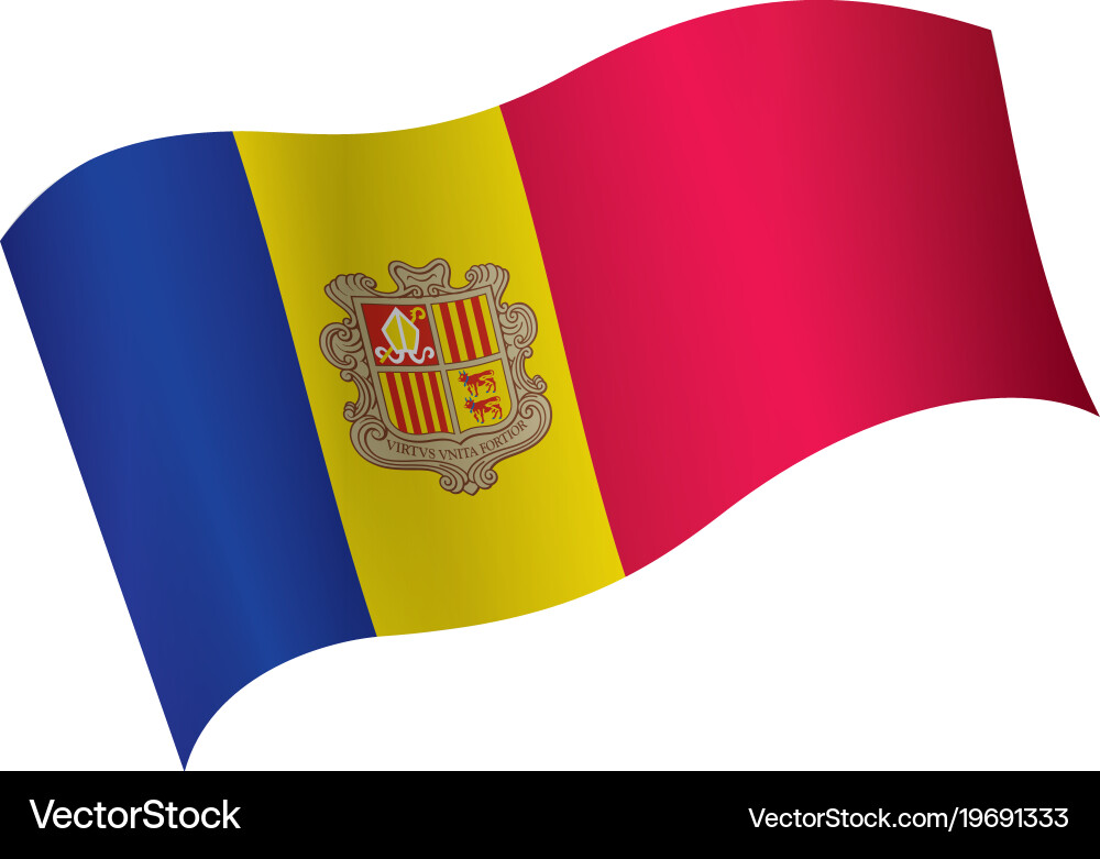 Andora flag Royalty Free Vector Image - VectorStock