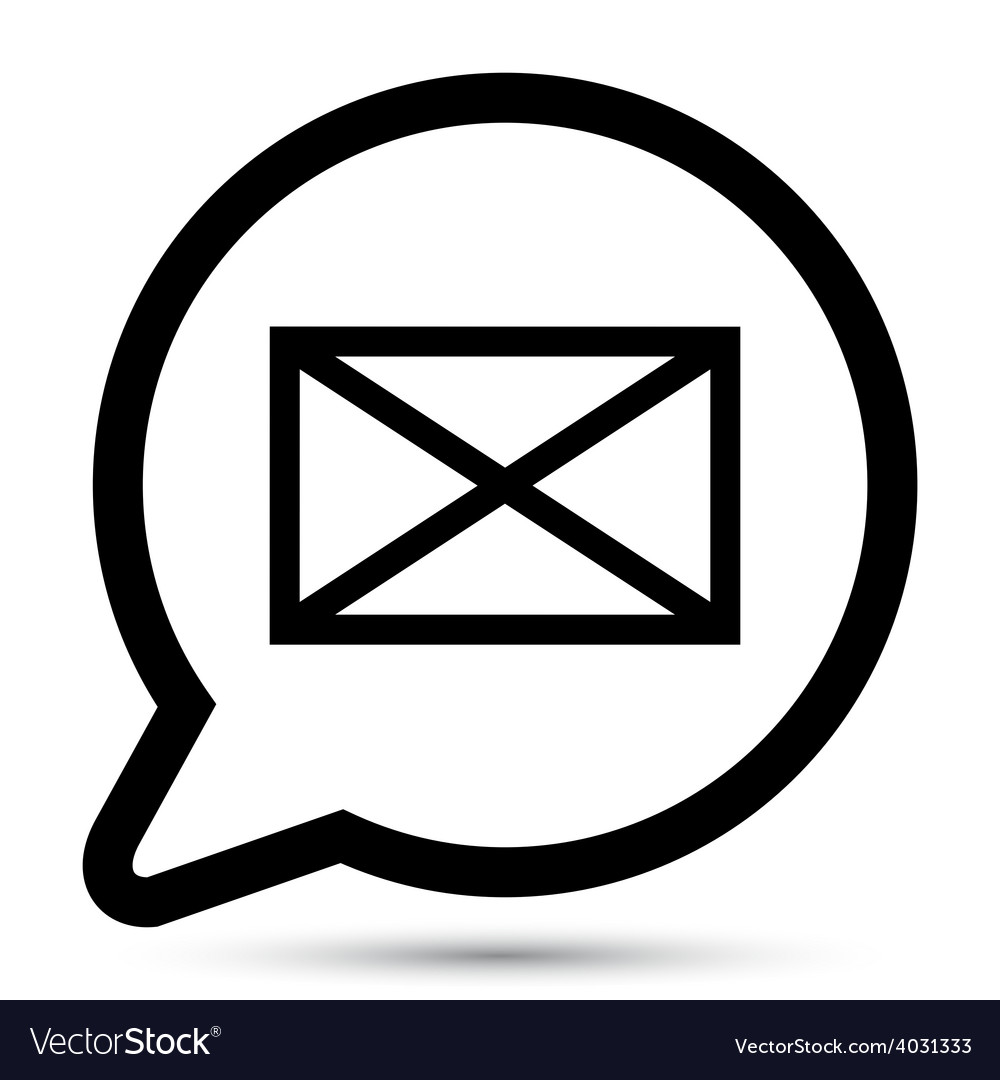 Bubble with mail icon Royalty Free Vector Image