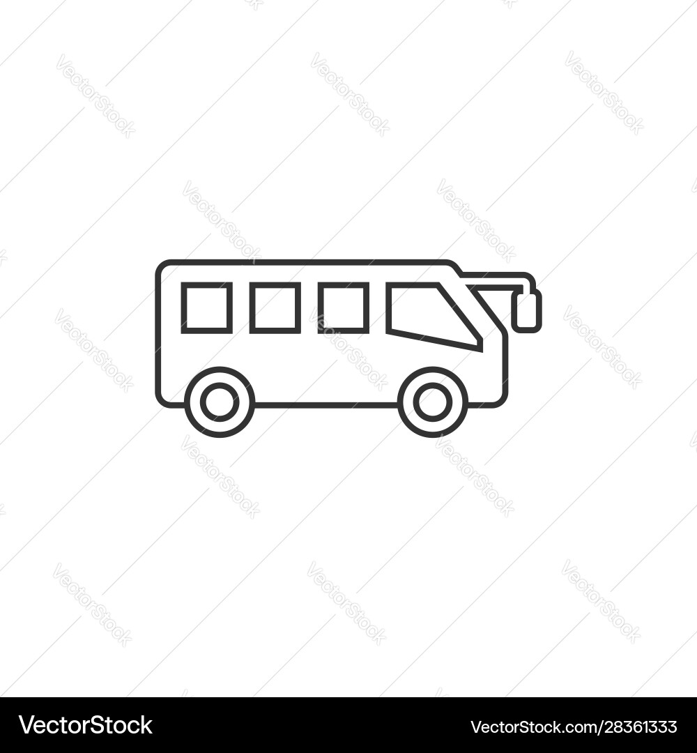 Bus icon in flat style coach on white isolated Vector Image
