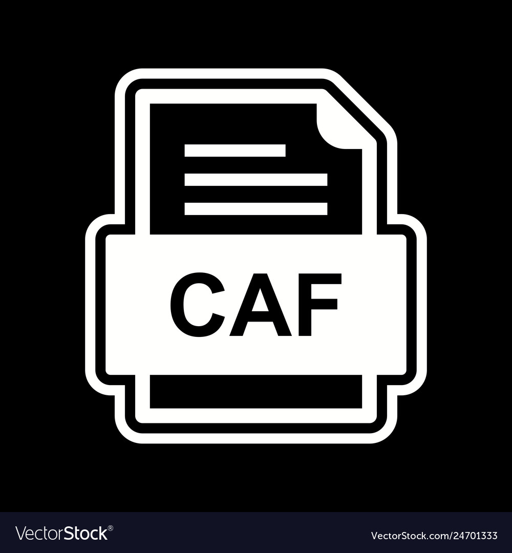 Caf file document icon Royalty Free Vector Image
