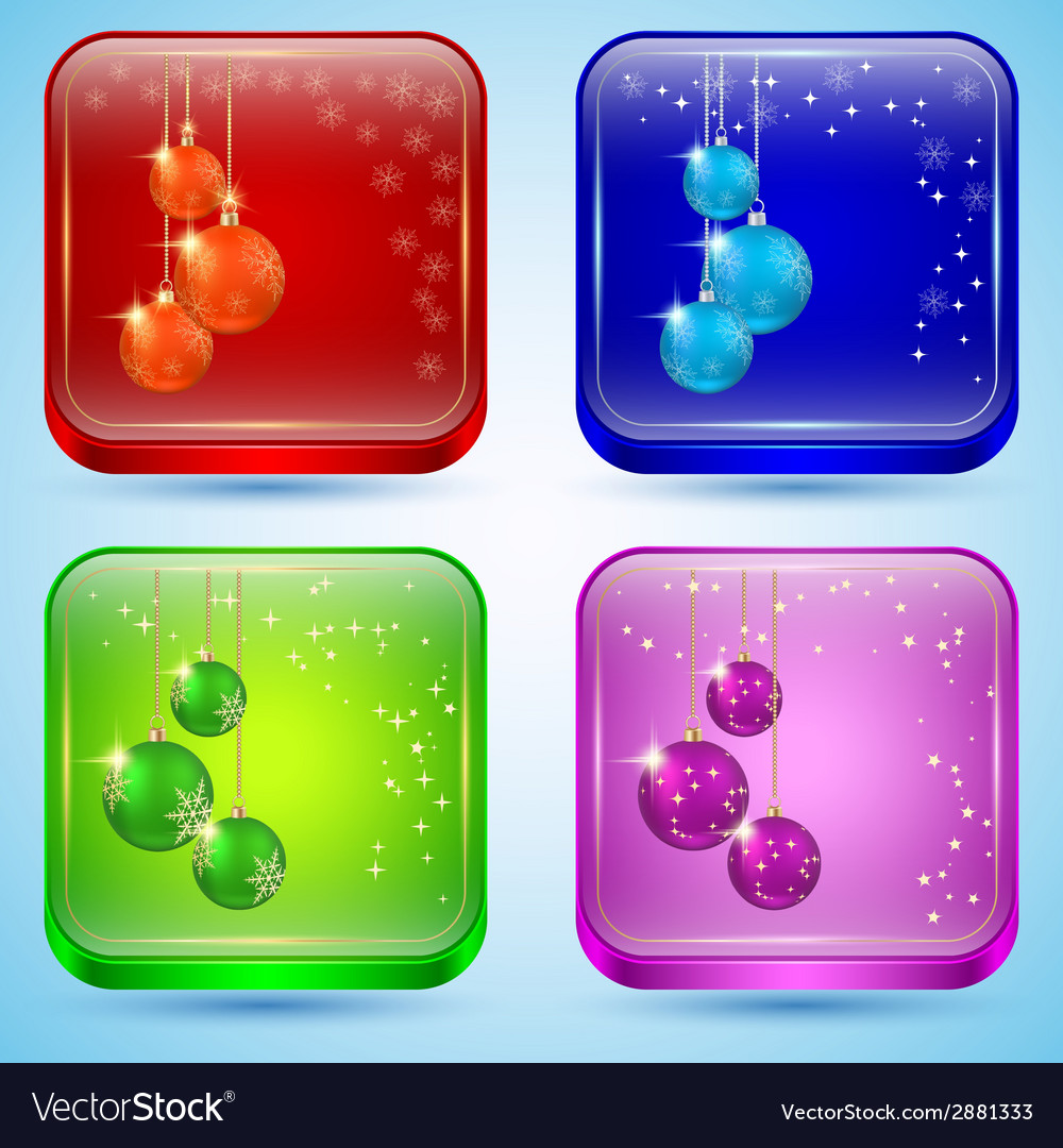 Christmas buttons Royalty Free Vector Image - VectorStock