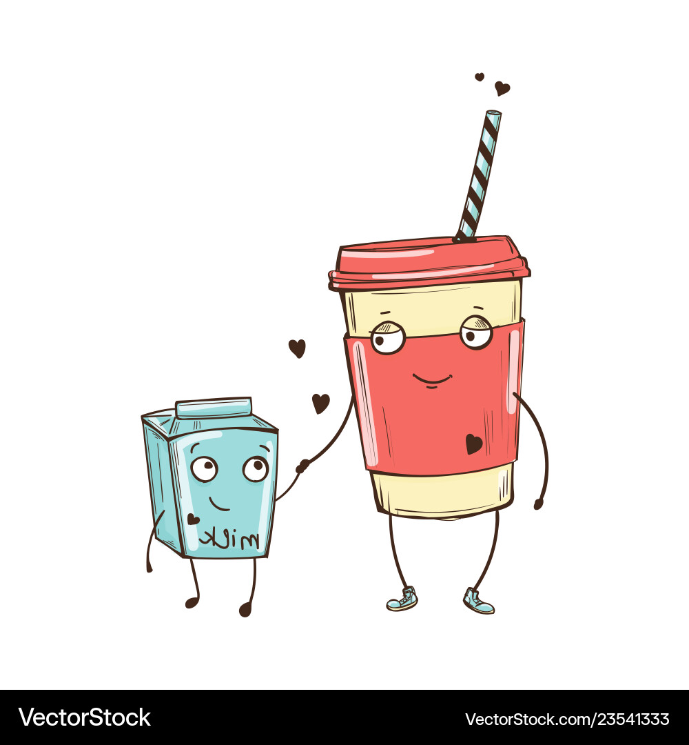 Cute characters color of Royalty Free Vector Image