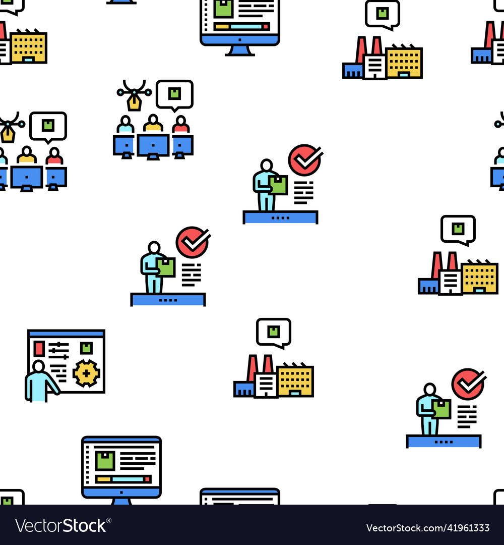 Industrial process seamless pattern Royalty Free Vector