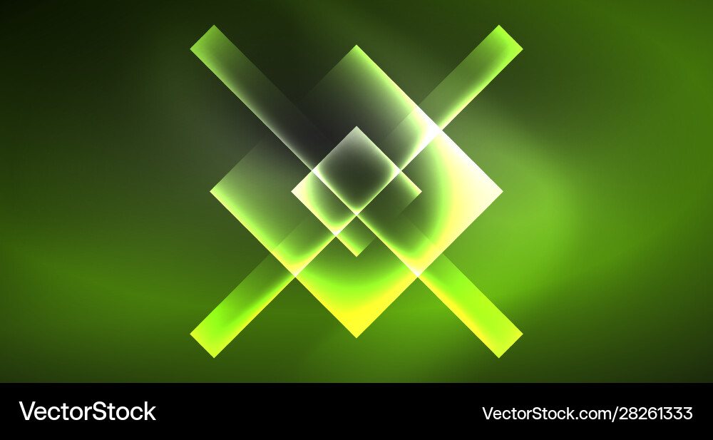 Neon shiny color squares on black modern template Vector Image