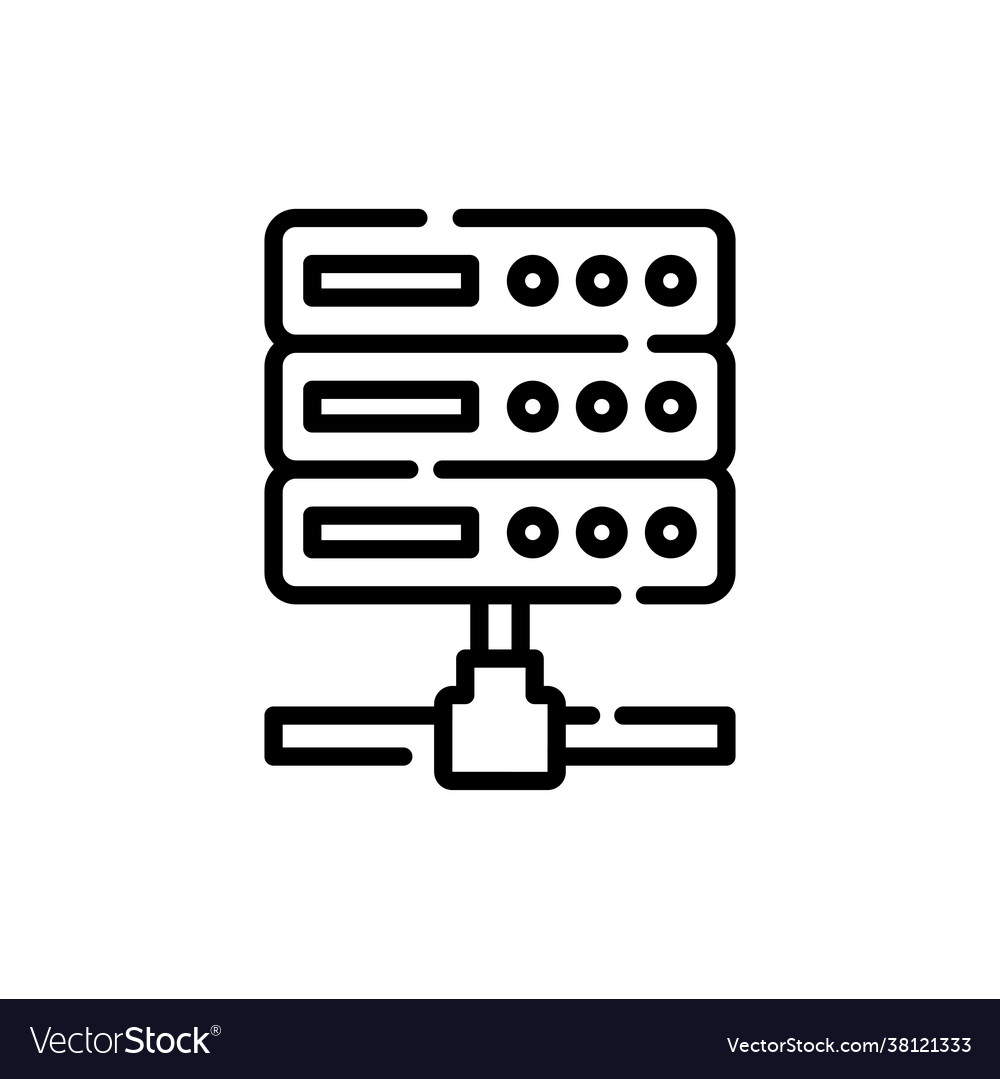 Network server style Royalty Free Vector Image