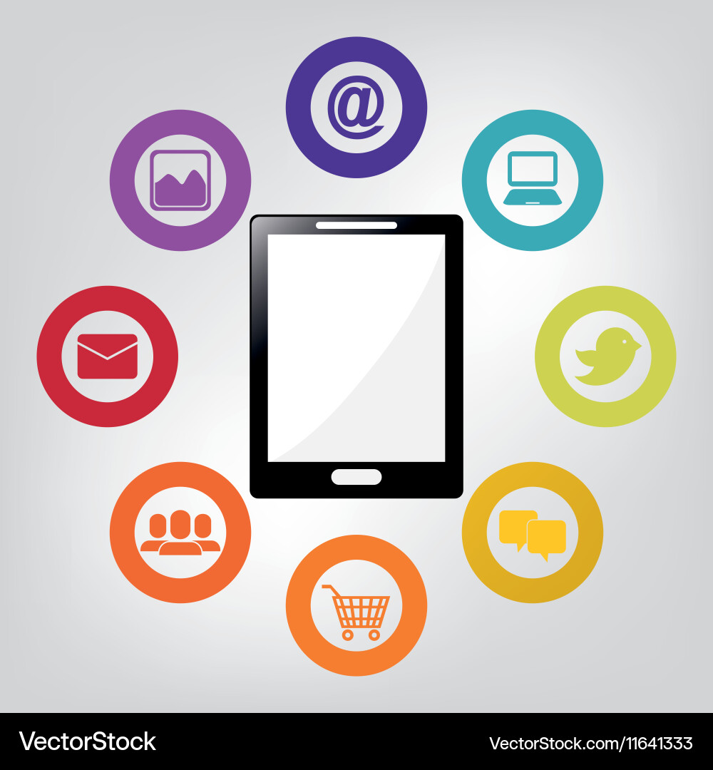 Social media and networking Royalty Free Vector Image